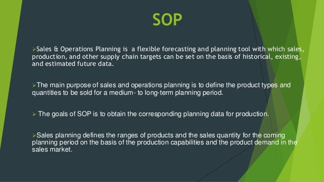SAP Sales and Operational Planning -SOP