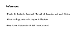 sop flame photometer, elico flame photometer CL 378 | PPTX
