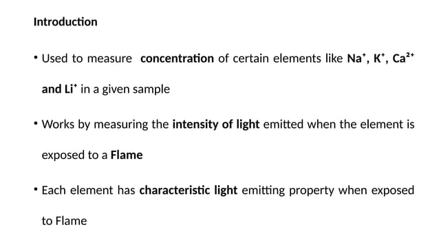 sop flame photometer, elico flame photometer CL 378 | PPTX
