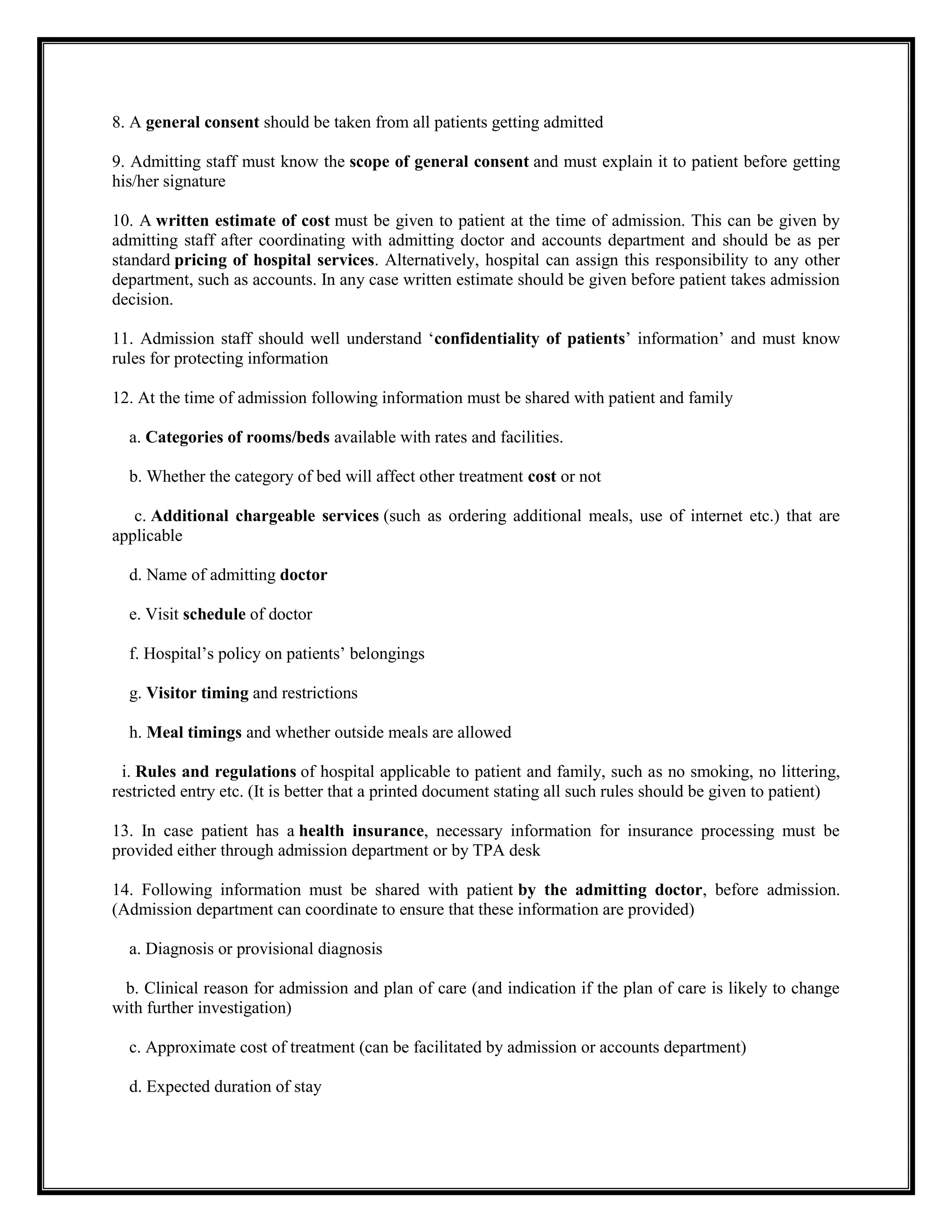 SOP for Admission of patient procedure.docx