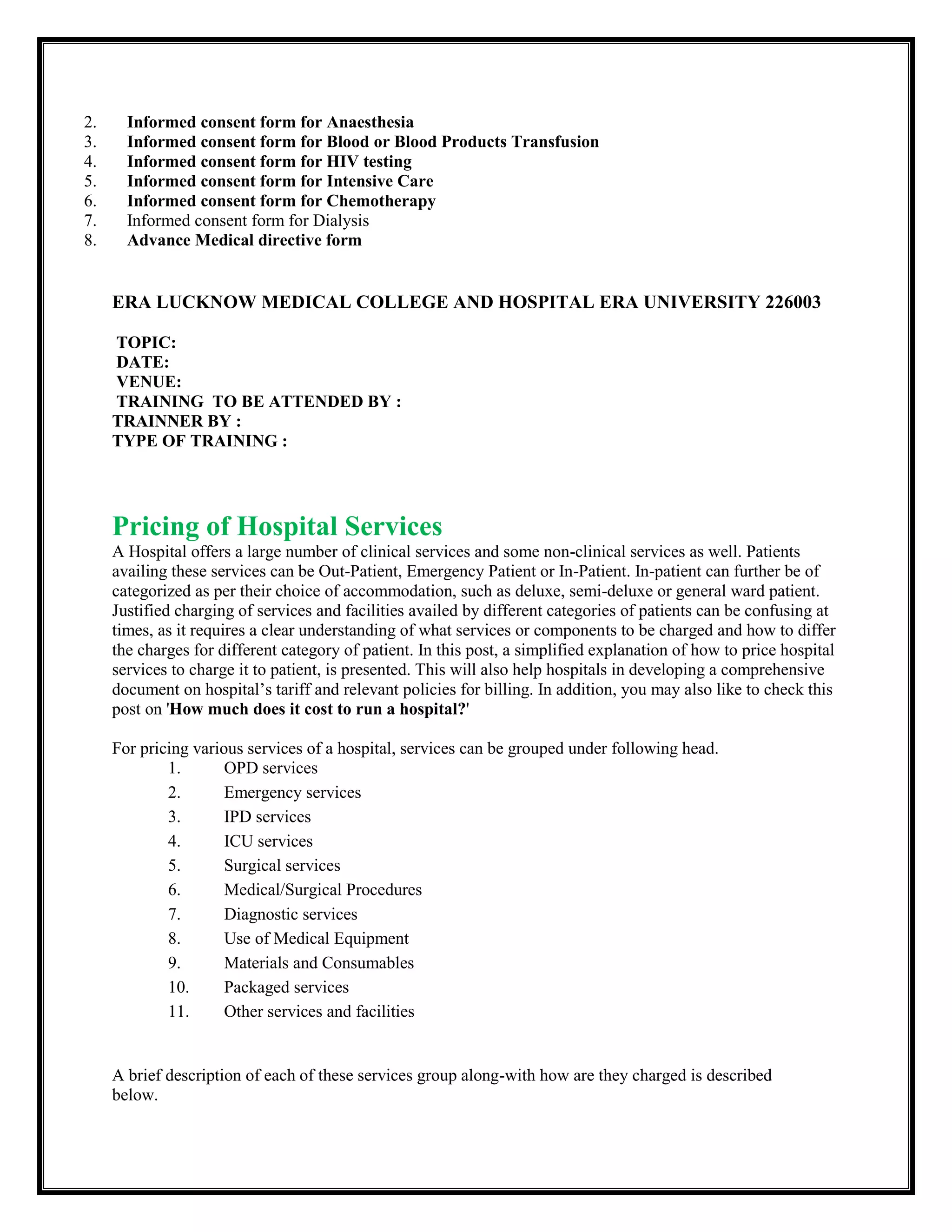 SOP for Admission of patient procedure.docx