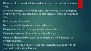 Sop for conductivity meter | PDF