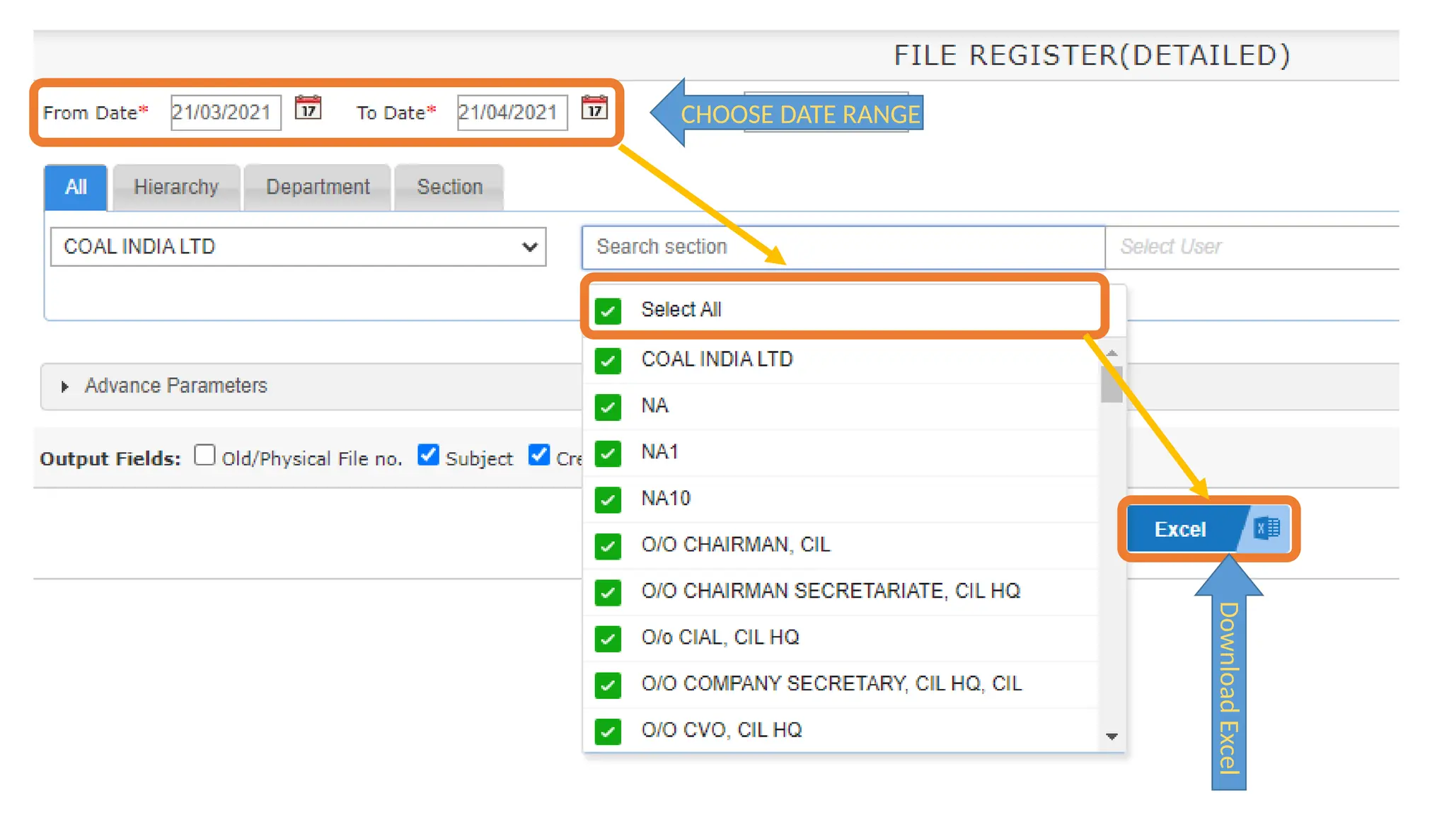 SOP for Downloading Files & Receipts from e-Office 30042021 | PPTX