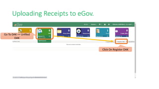 SOP for Downloading Files & Receipts from e-Office 30042021 | PPTX