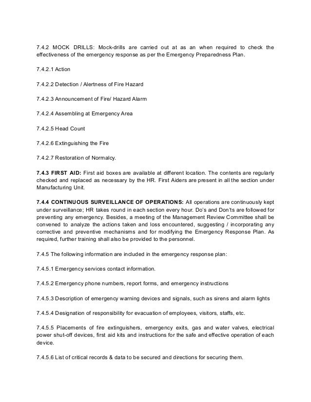 SOP for Emergency response plan..pdf