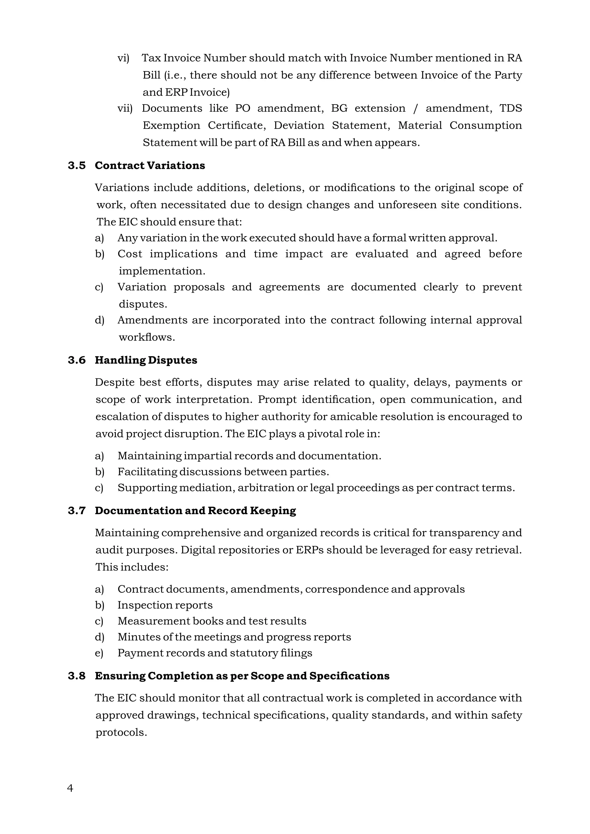 Standard Operating Procedure for Engineer in Charge | PDF