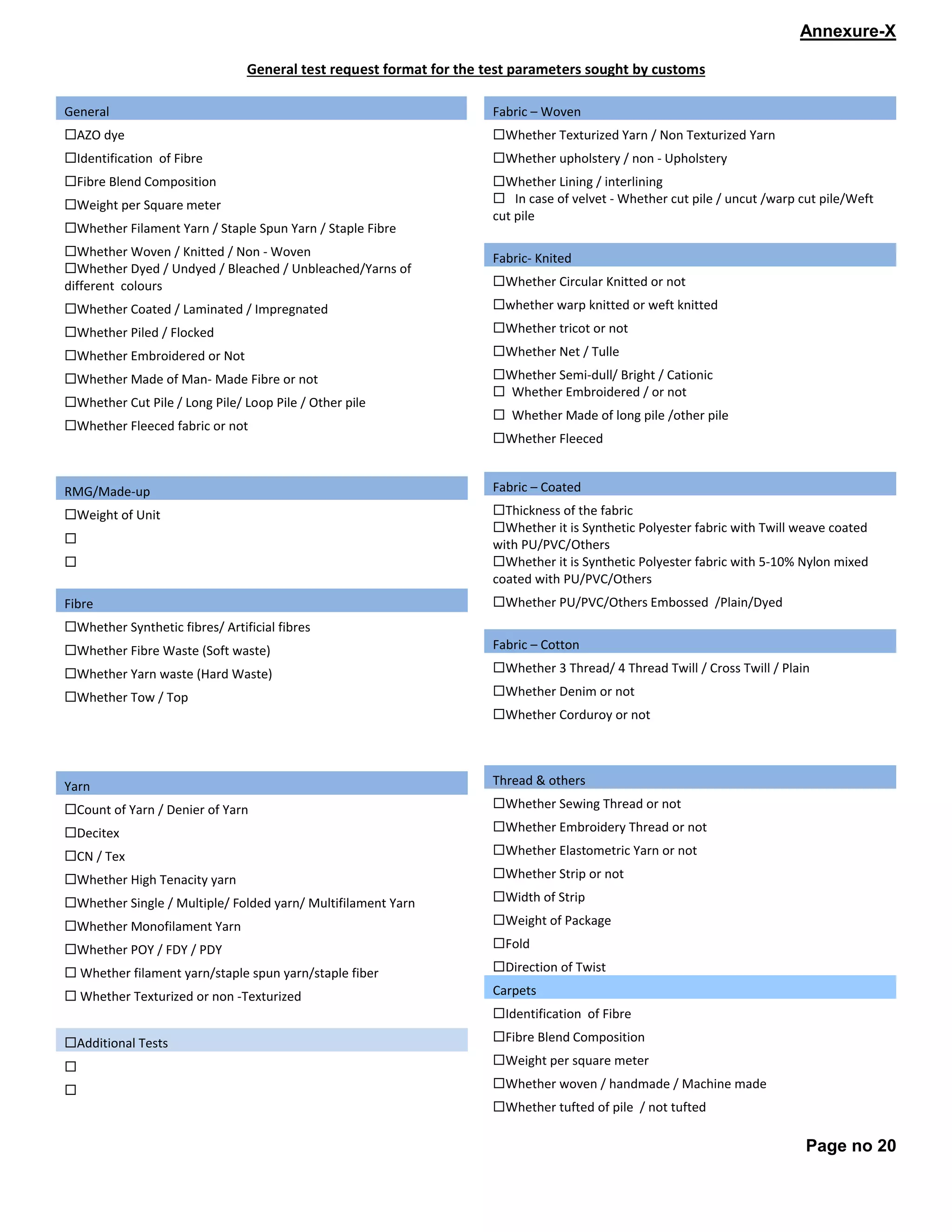 Sop for export import for textile | PDF