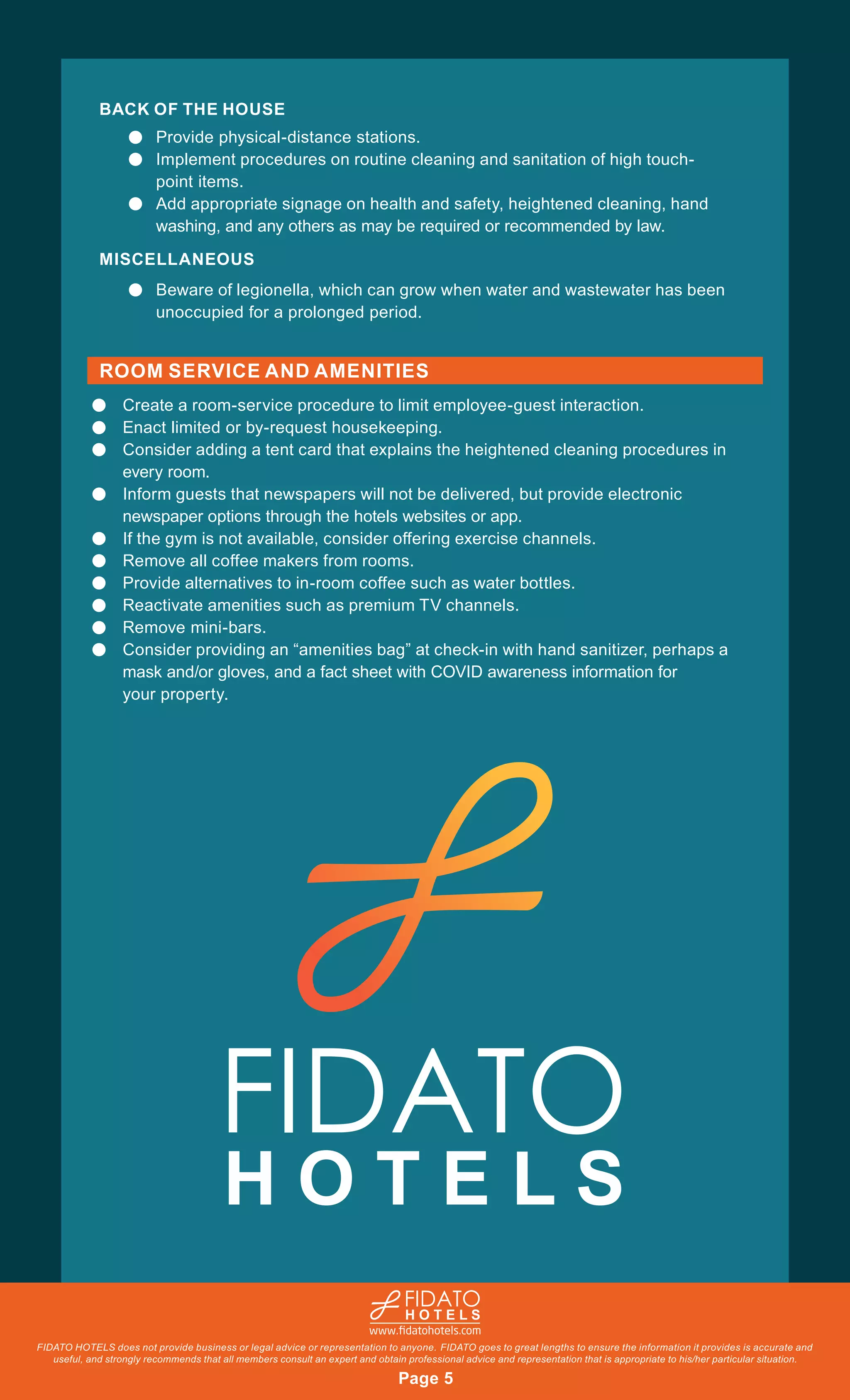 SOP for hotels and resorts post COVID by fidato hotels | PDF