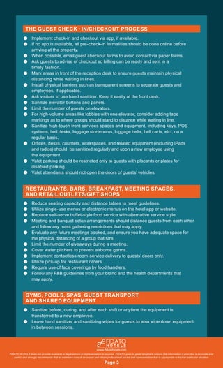 SOP for hotels and resorts post COVID by fidato hotels | PDF ...