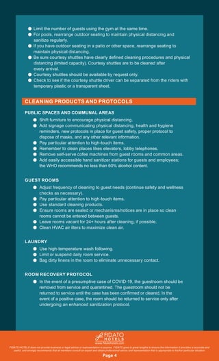 SOP for hotels and resorts post COVID by fidato hotels | PDF ...