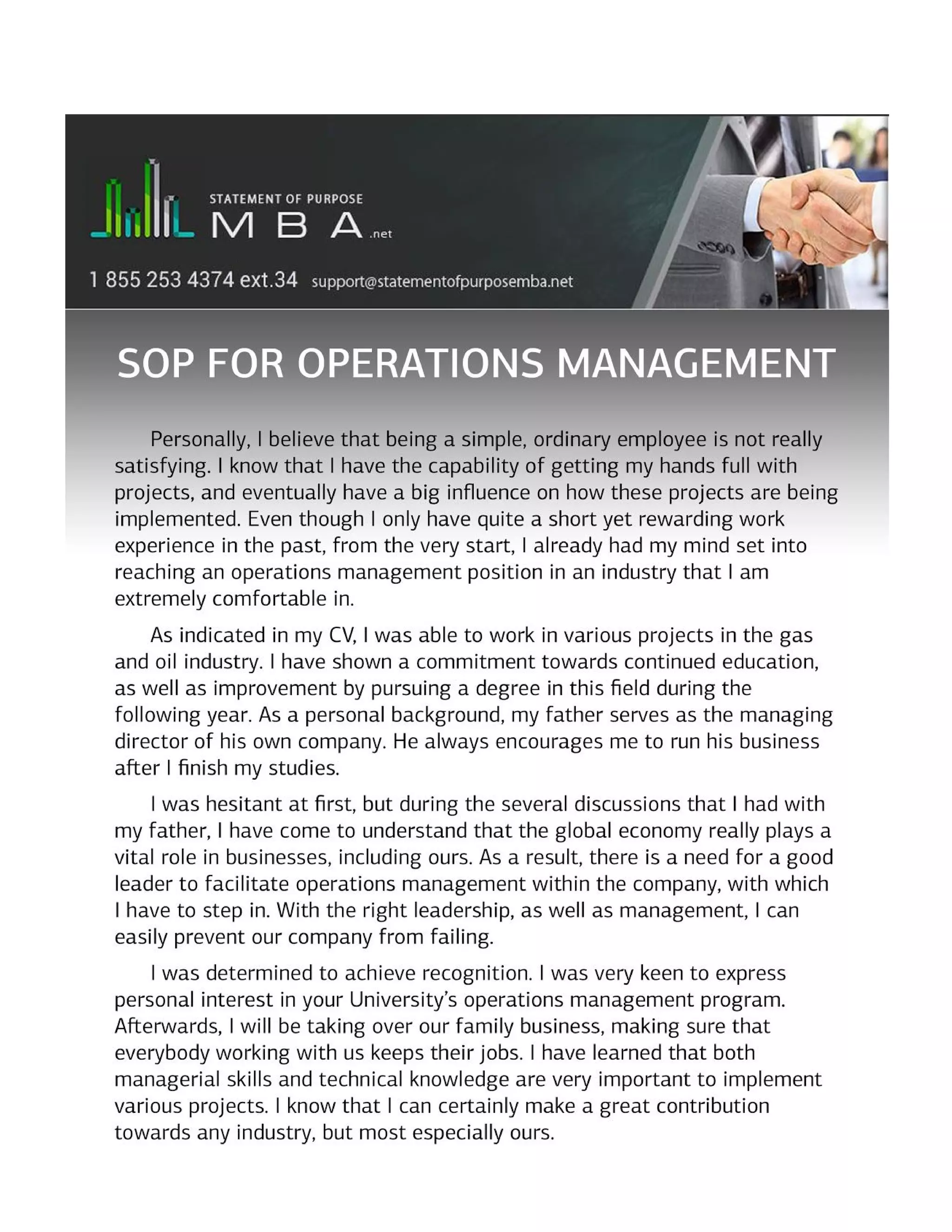 SOP For Operations Management Example | PDF