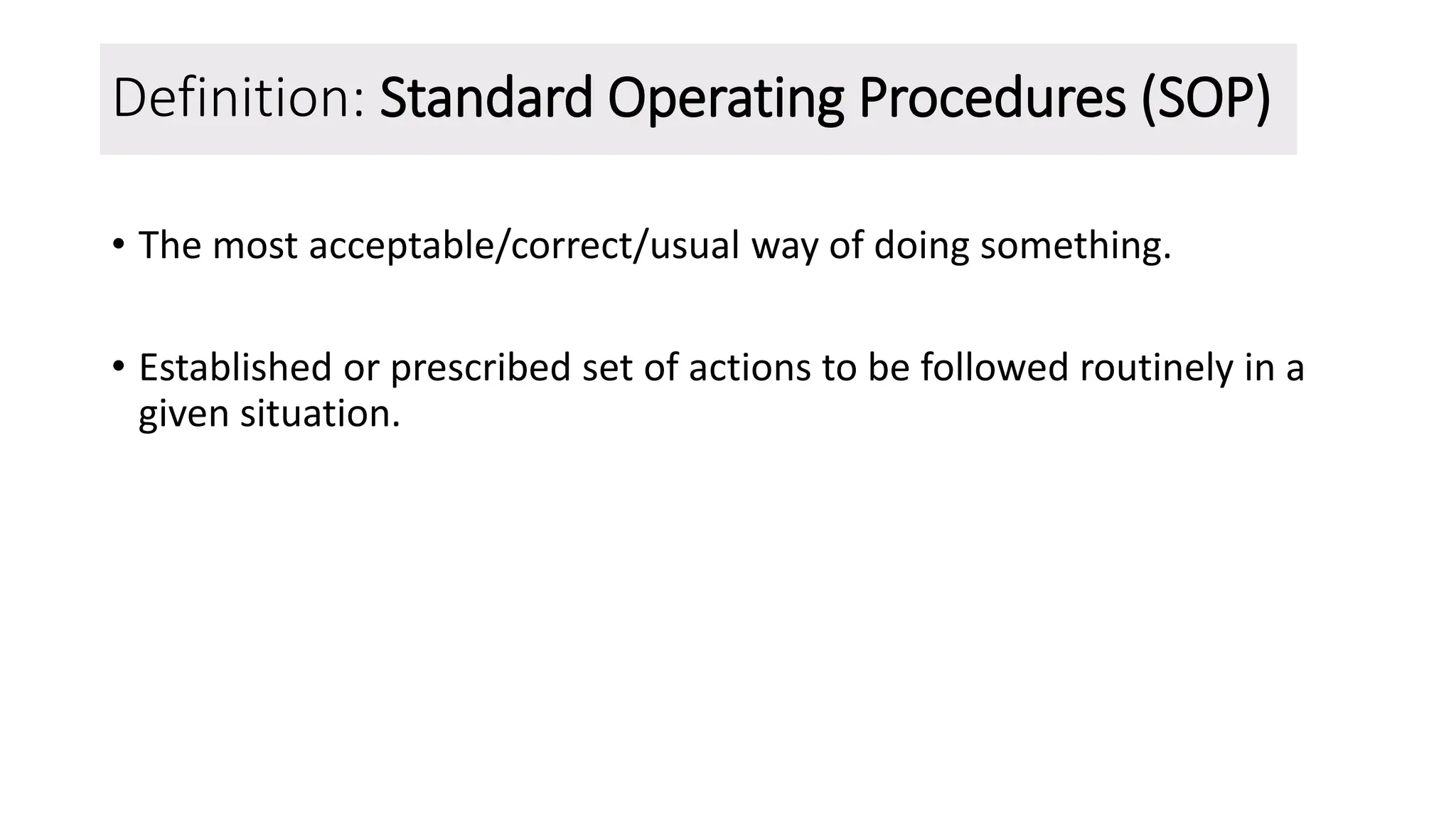 Standard operating procedure for Quality Assurance.pptx
