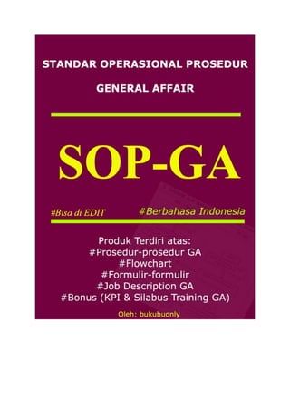 SOP GA - Standar Operasional Prosedur General Affair | PDF