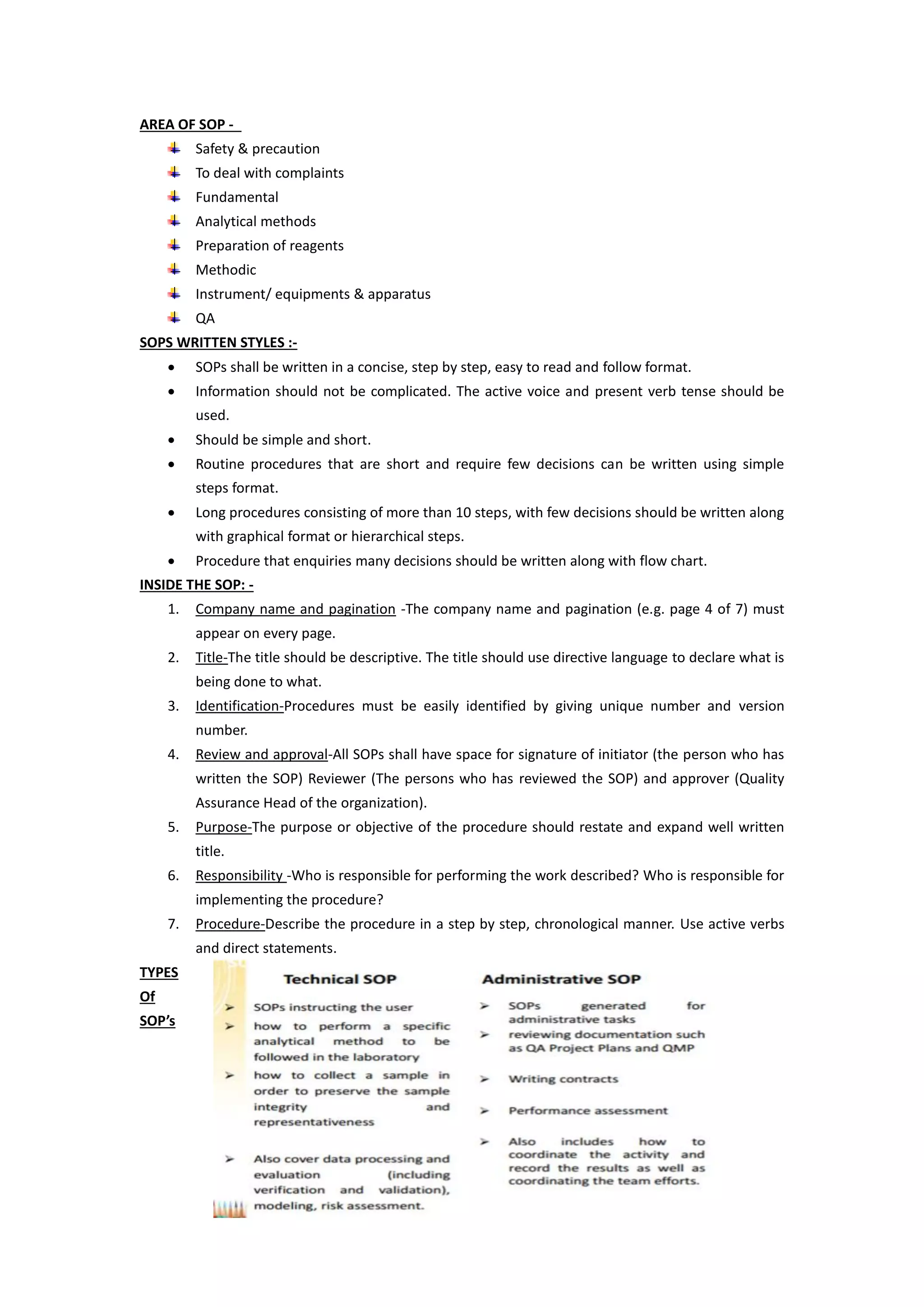 Standard Operation Procedure (SOP) | PDF