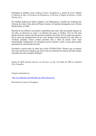 Sophia de mello breyner andresen 1 | DOC