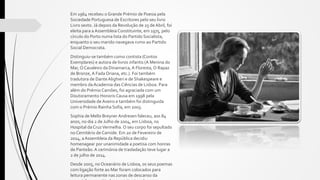 Sophia De Mello Breyner Andresen Biografia | PPTX