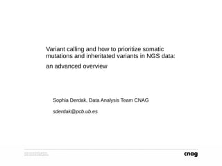 Variant calling and how to prioritize somatic mutations and inheritated variants in NGS data: an ...