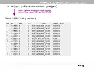 Variant calling and how to prioritize somatic mutations and inheritated ...