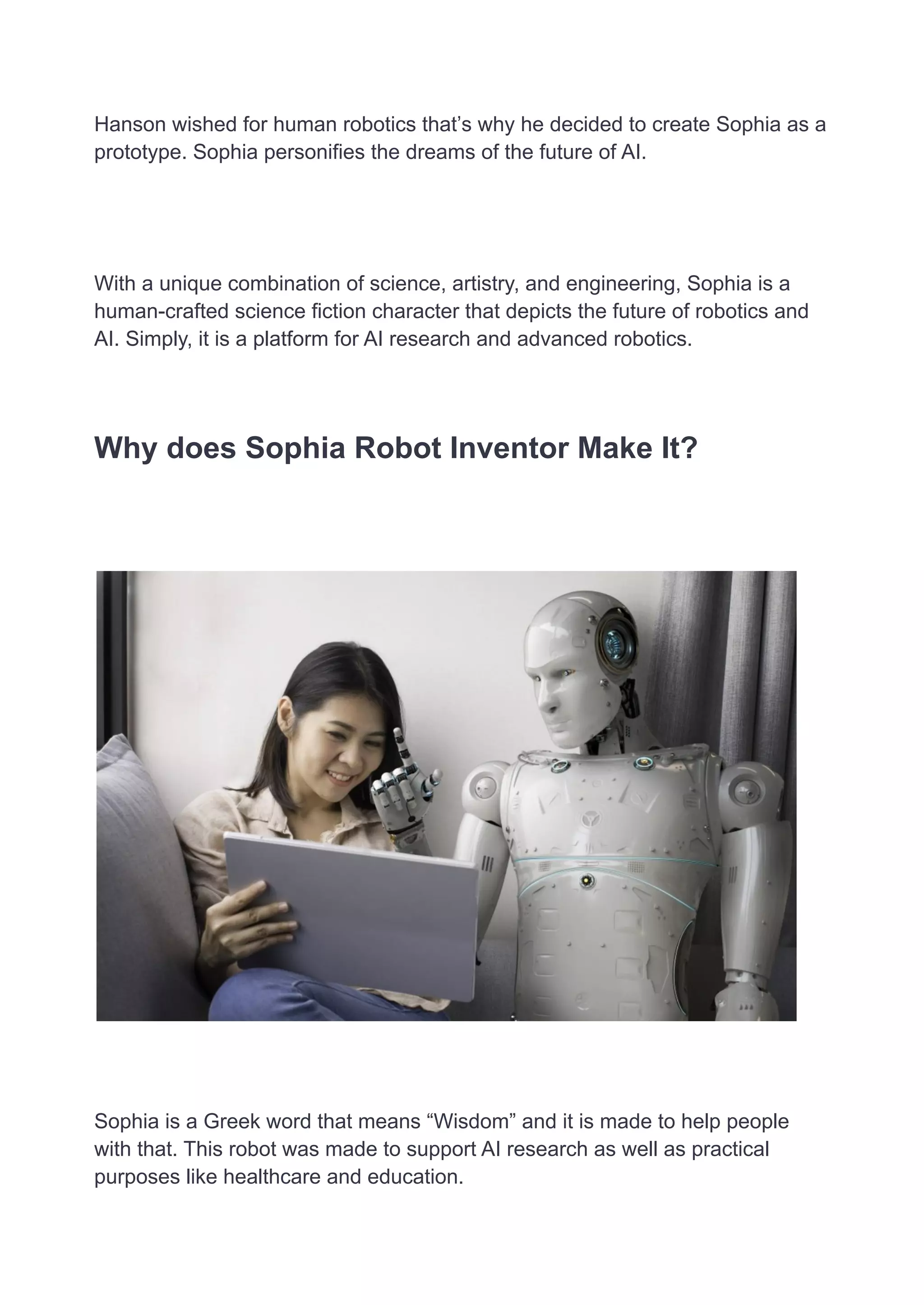 Sophia Robot Inventor – Who Invented Sophia | PDF | Robotics ...