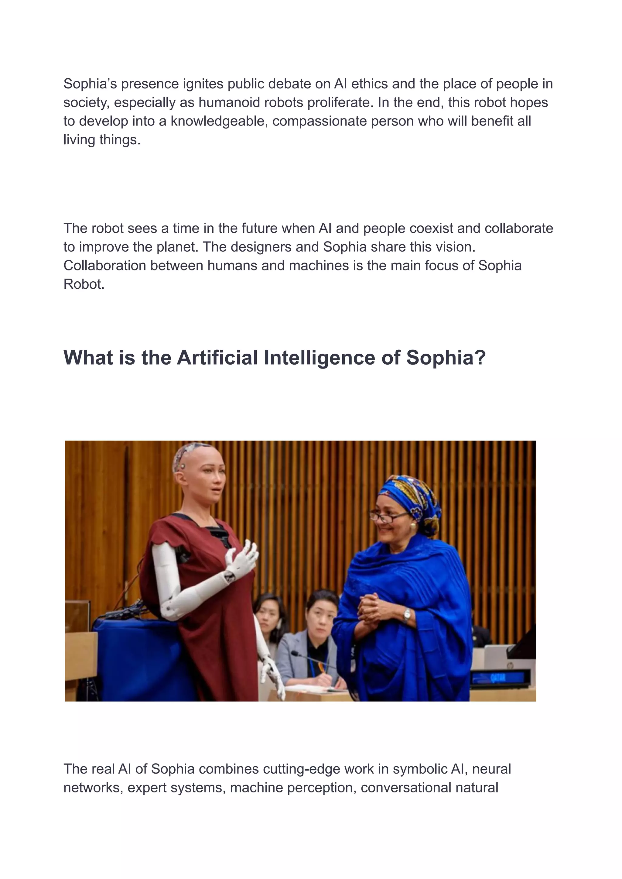 Sophia Robot Inventor – Who Invented Sophia | PDF