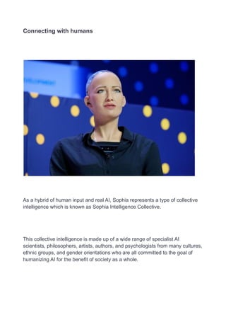 Sophia Robot Inventor – Who Invented Sophia | PDF