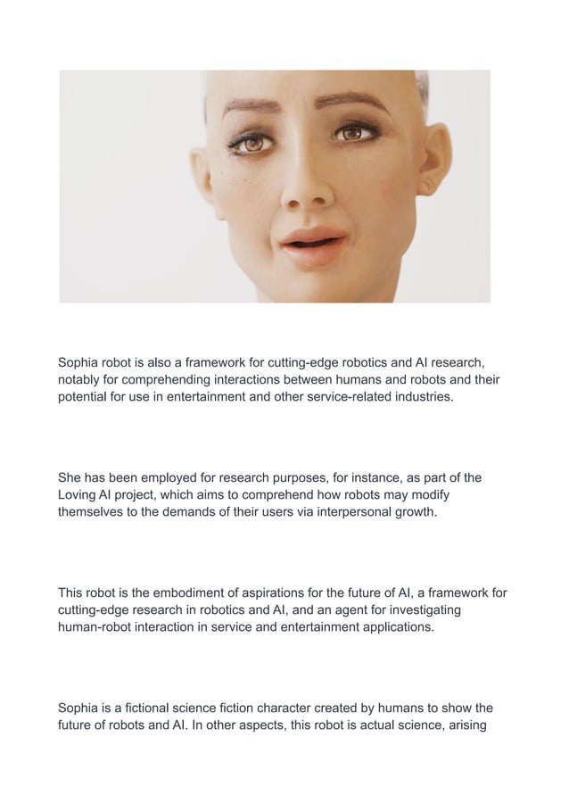 Sophia Robot Inventor – Who Invented Sophia | PDF | Robotics ...