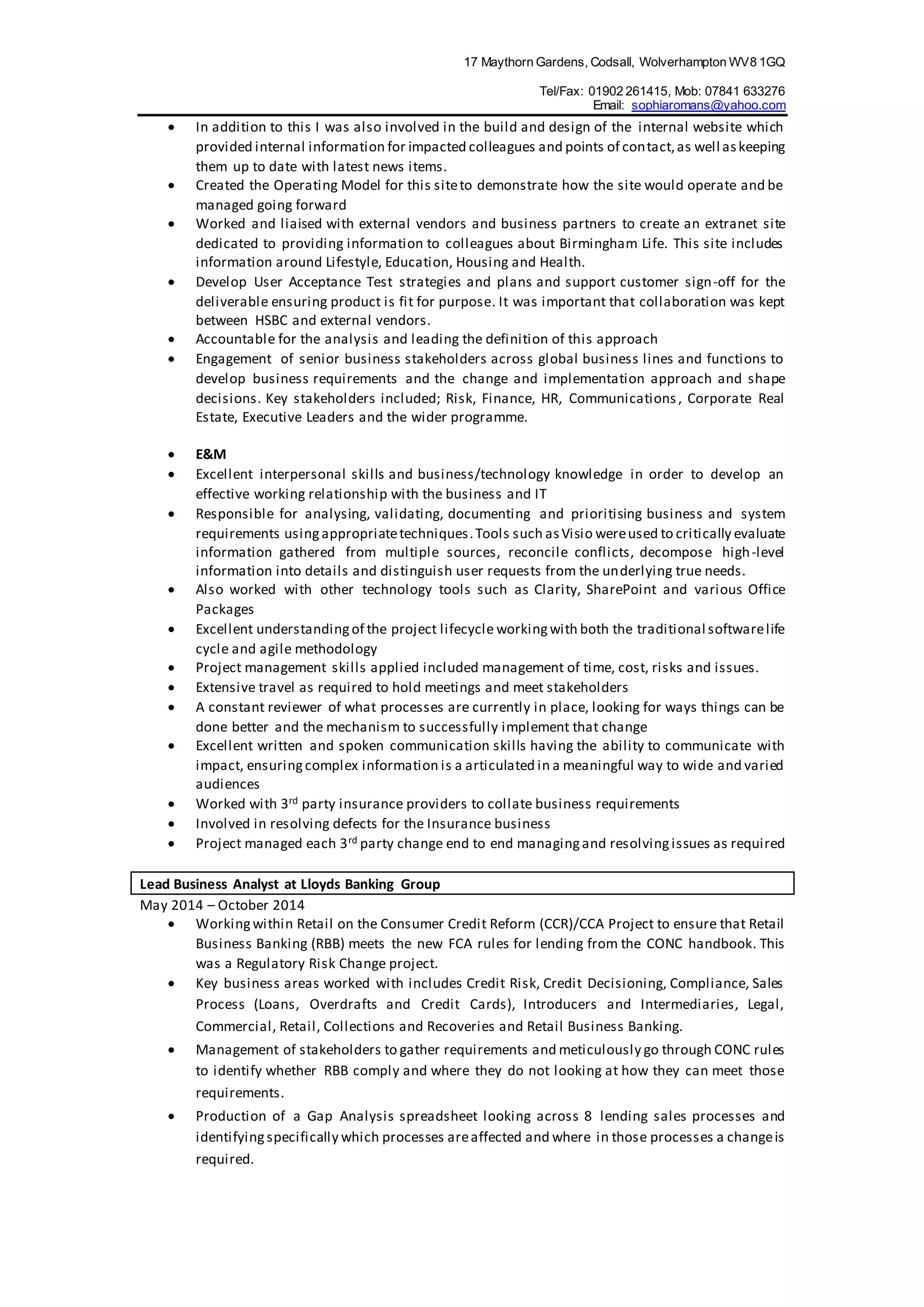 Sophia Romans CV | DOCX