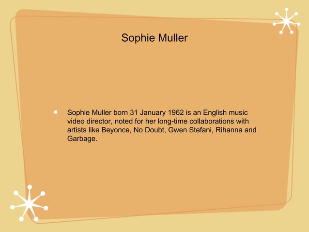 Sophie Muller Analysis | PPT