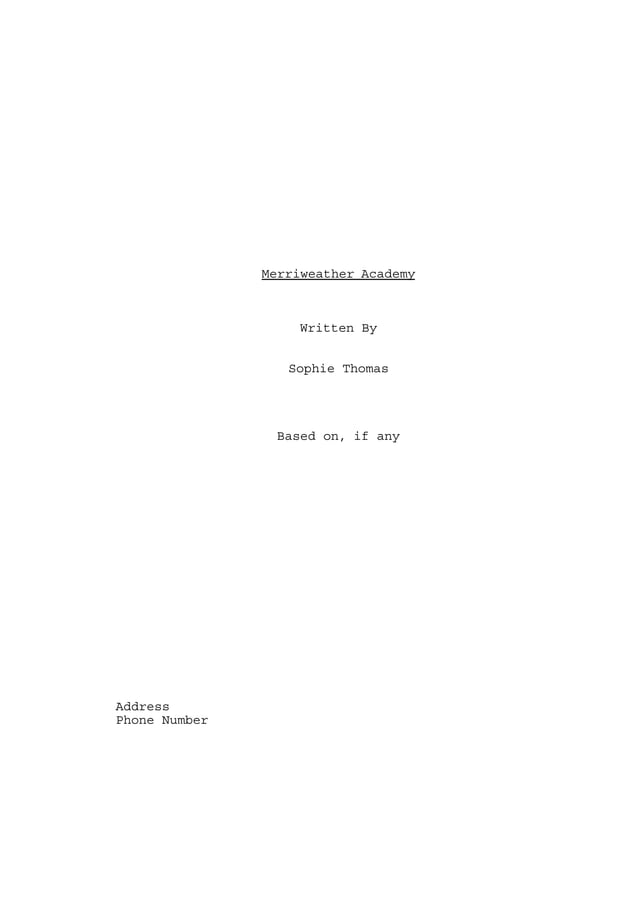 Sophie Thomas First Draft | PDF