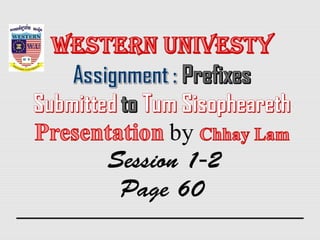 Prefixes | PPT