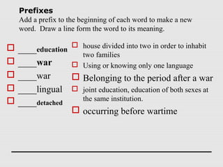 Prefixes | PPT