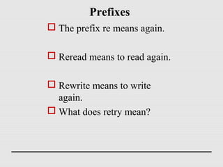 Prefixes | PPT