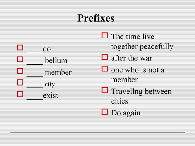 Prefixes | PPT