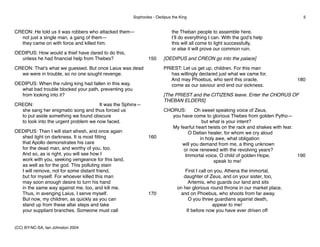 Sophocles-Oedipus Paraphrasing and details | PPT