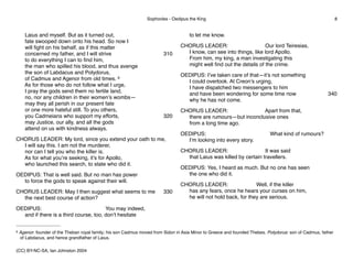 Sophocles-Oedipus Paraphrasing and details | PPT