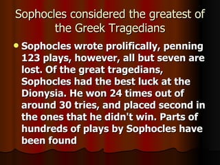 Sophocles and an introduction to oedipus rex | PPT