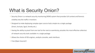 Security Onion - Brief | PPTX