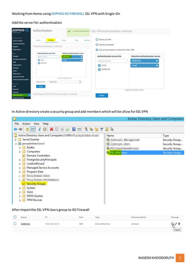 Sophos XG FIREWALL SSL VPN Configuration | PDF