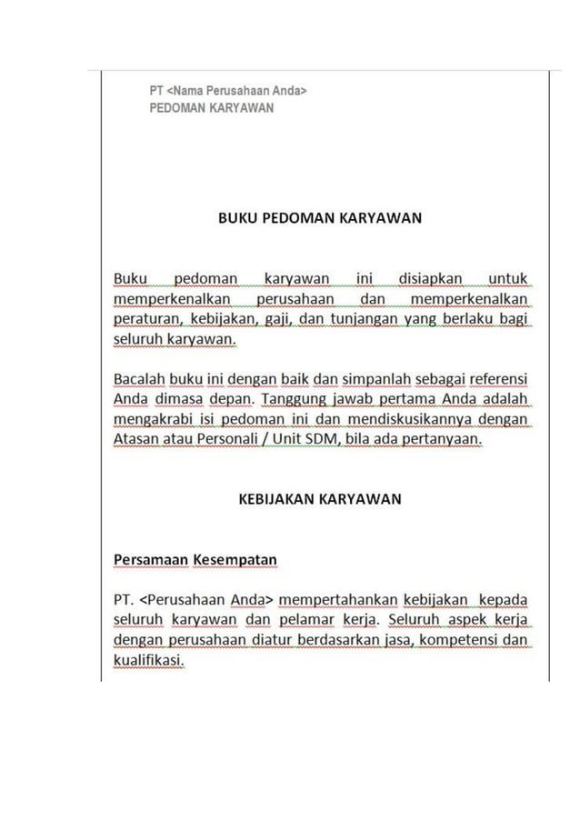 Standar Operasional Prosedur (SOP) HRD | PDF