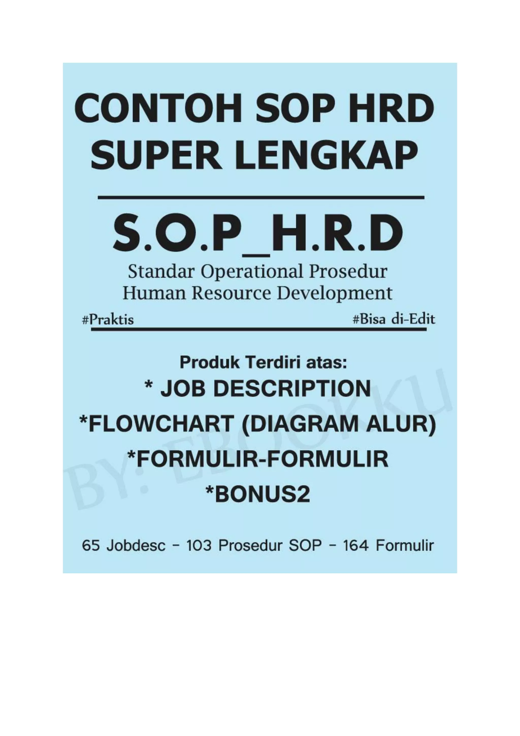 Contoh SOP HRD Lengkap | PDF
