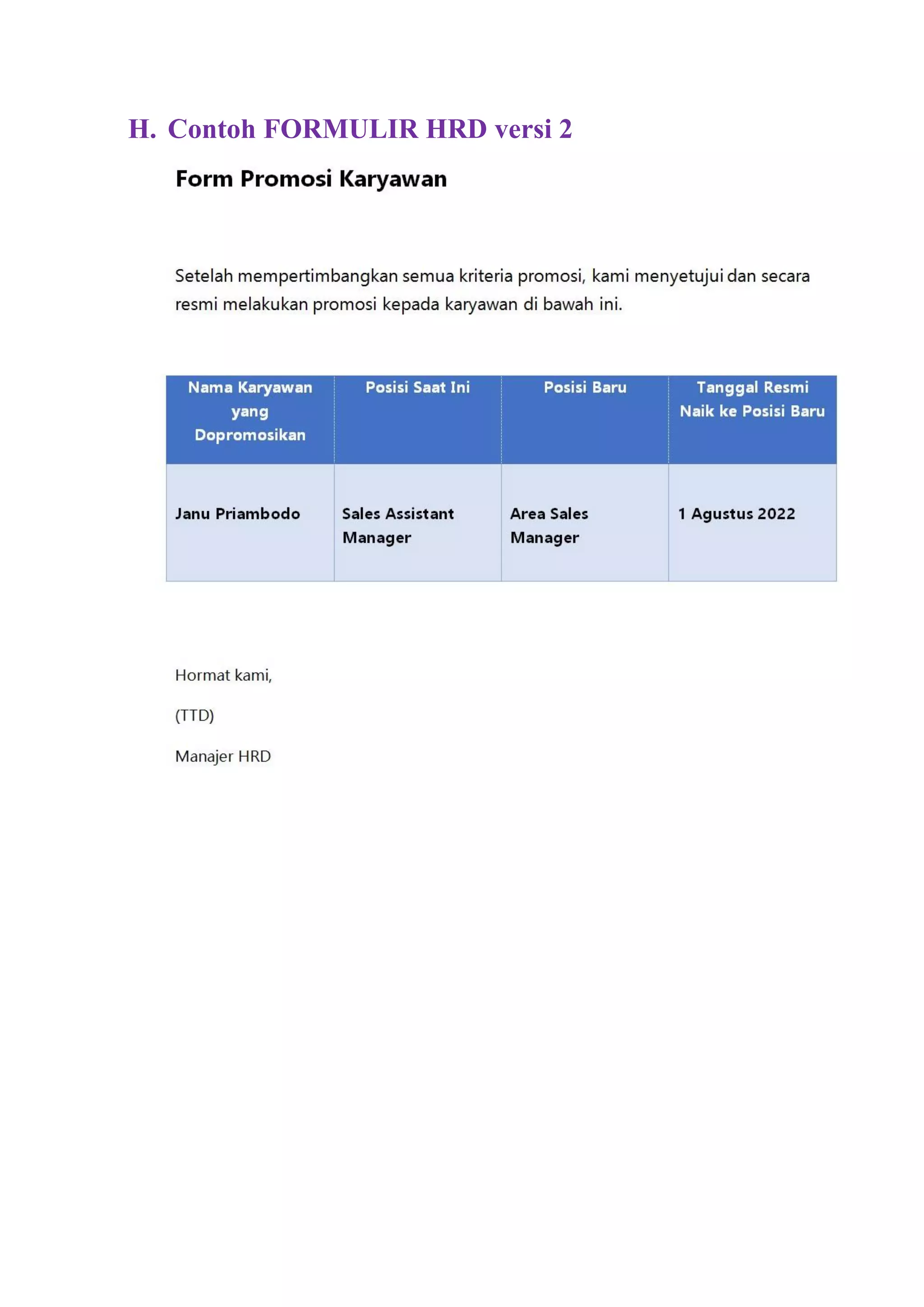 Contoh SOP HRD Lengkap | PDF