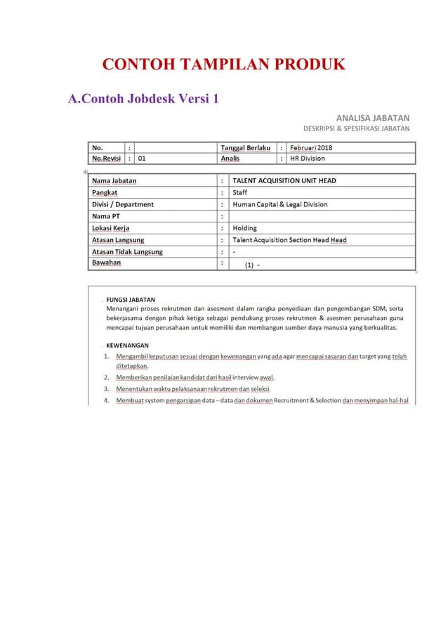 Contoh SOP HRD Lengkap | PDF