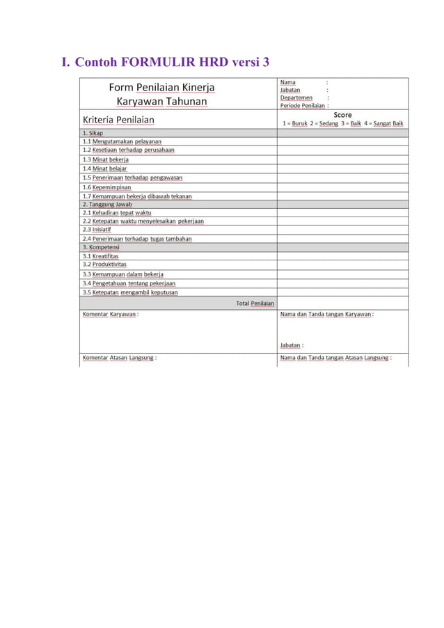 Contoh SOP HRD Lengkap | PDF