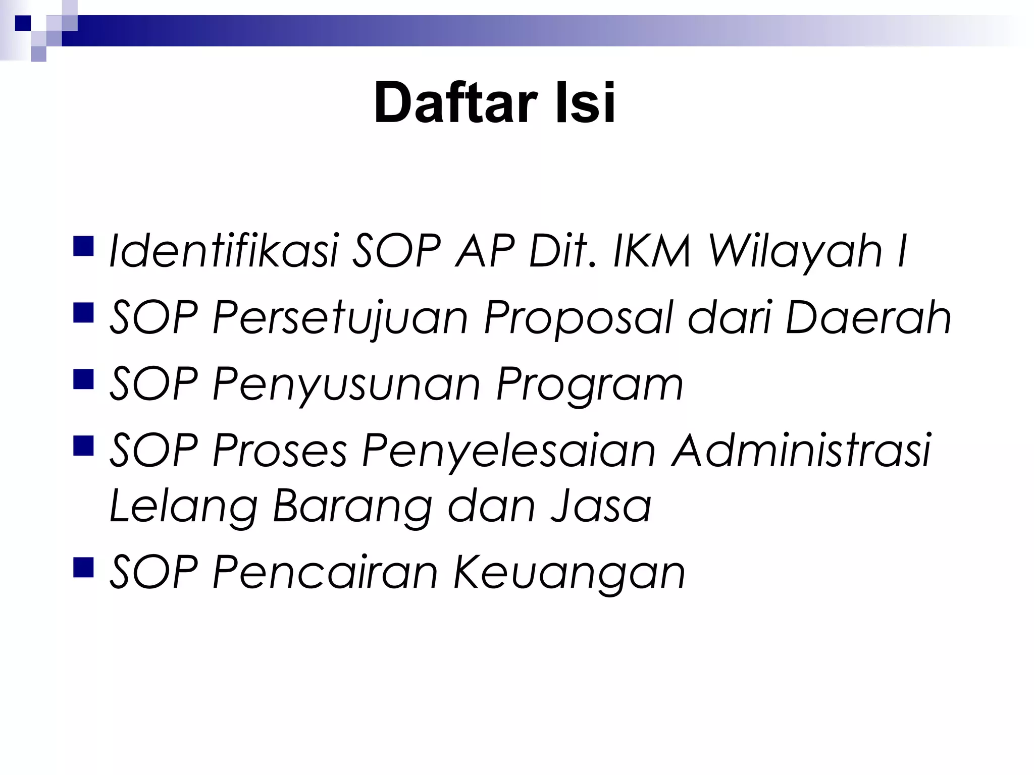 SOP Administrasi Pemerintahan | PPT