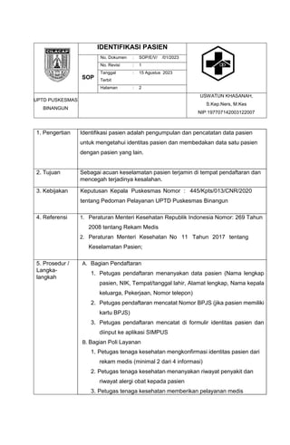SOP INDENTIFIKASI PASIEN OK.docx