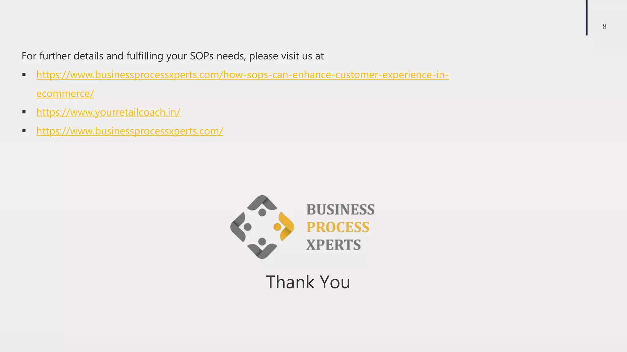How SOPs can Enhance Customer Experience in eCommerce? | PPTX