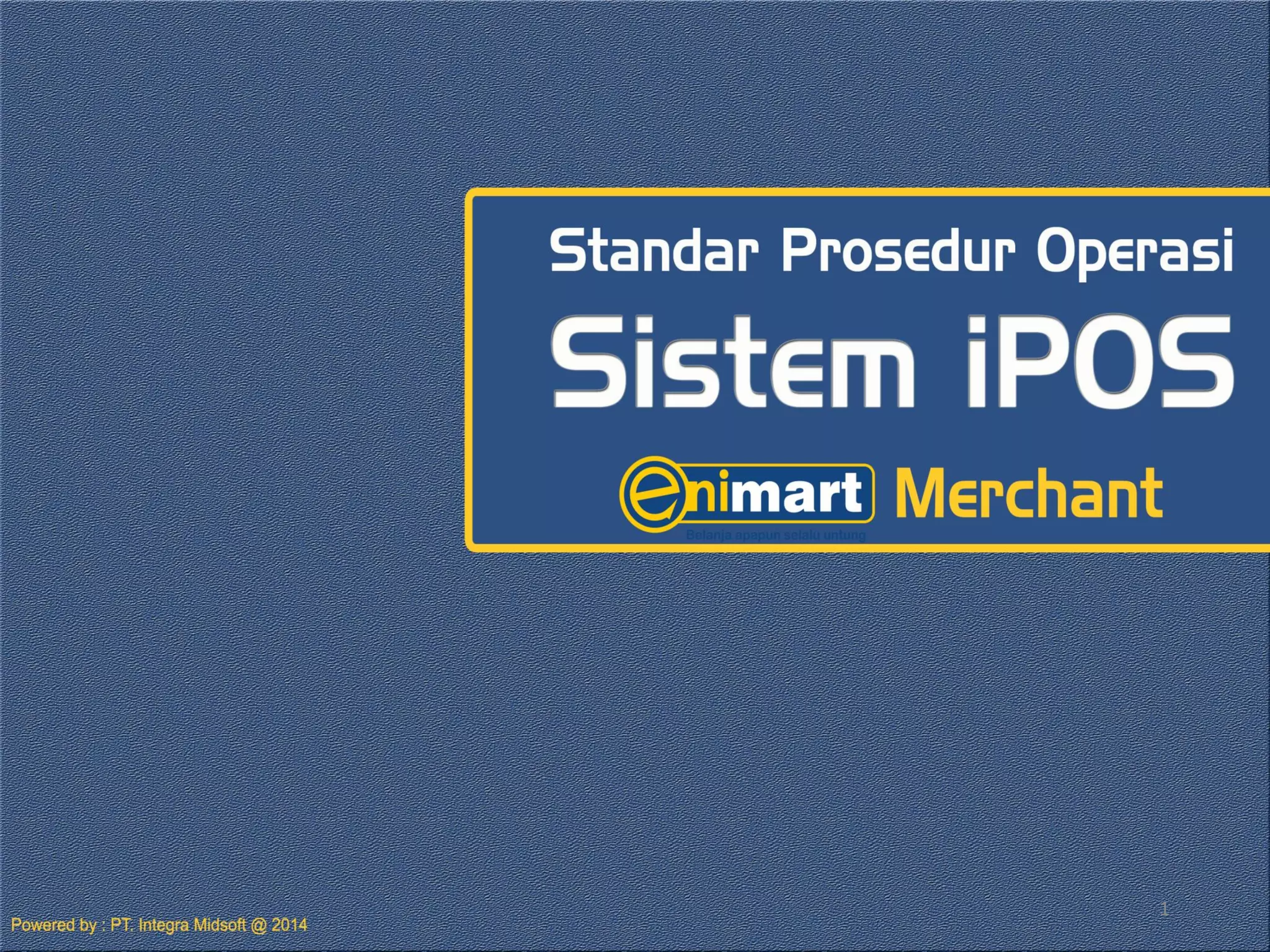SOP iPos merchant enimart v.1.0 | PDF