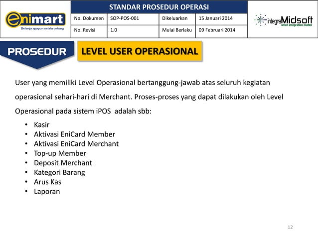SOP iPos merchant enimart v.1.0 | PDF