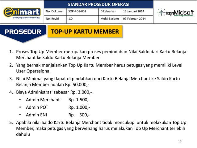 SOP iPos merchant enimart v.1.0 | PDF