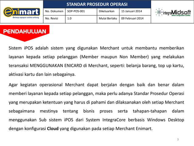 SOP iPos merchant enimart v.1.0 | PDF